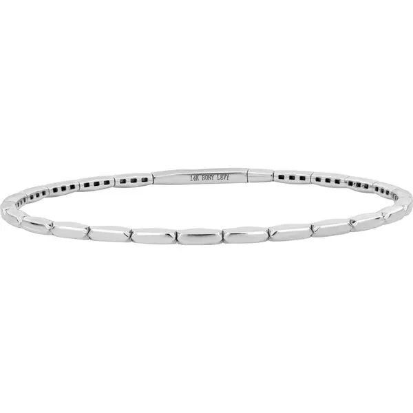 Bony Levy 14k Gold Bar Flexible Bracelet - 14k White Gold