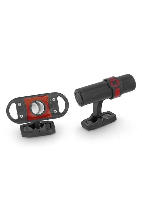 THOMPSON OF LONDON Cigar & Cutter Cuff Links - Red