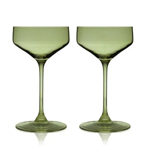 VISKI Reserve Nouveau Crystal Coupes - Green