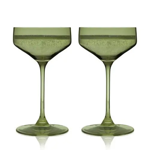 VISKI Reserve Nouveau Crystal Coupes - Green