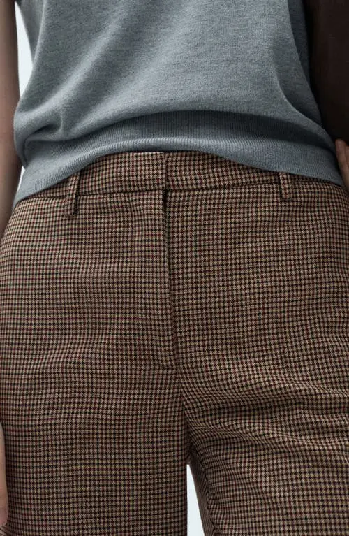 Mango Flat-front Slim Fit Trousers - Maroon