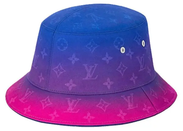 LOUIS VUITTON Illusion Monogram Bucket Hat - Blue Gradient Pink