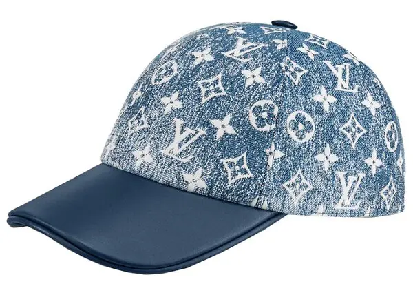 LOUIS VUITTON Monogram Jacquard Denim Cap - Blue