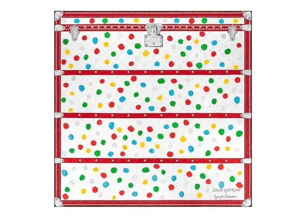 LOUIS VUITTON X Yayoi Kusama Painted Dots Monogram Square 90 - White