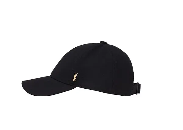 Saint Laurent Baseball Cap Cassandre In Felt - Black
