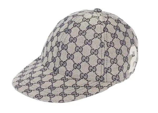 Gucci Gg Canvas Baseball Cap - Beige/navy Blue
