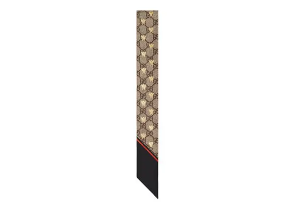 Gucci Gg Bees Silk Neck Bow