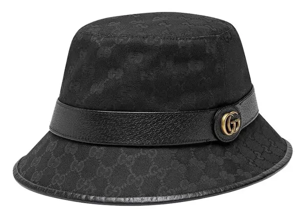 Gucci Gg Canvas Bucket Hat With Double G