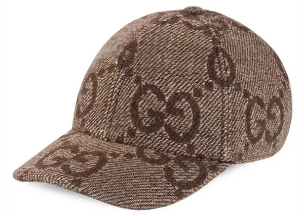 Gucci Jumbo Gg Wool Cap - Brown