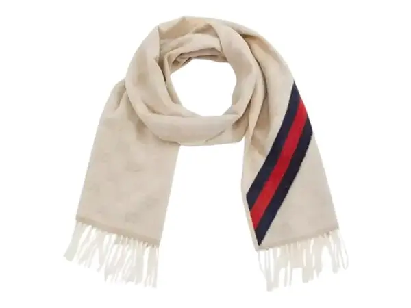 Gucci Nikky Wool Scarf - Sand/blue