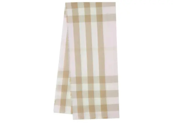 Burberry Lightweight Check Cashmere Scarf - Alabaster
