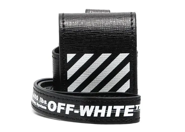 Off-White Off Off Airpods Case Diag - Black/white