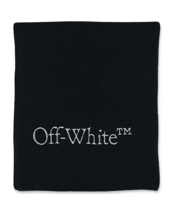 Off-White Off Off Bookish Knit Scarfin - Black/white