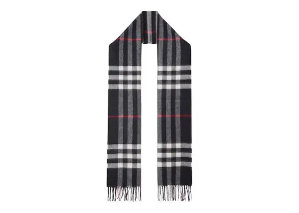Burberry The Classic Check Cashmere Scarf - Navy Blue