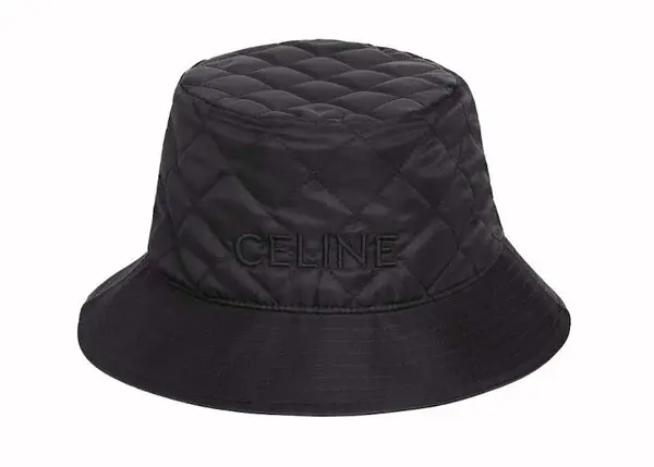 Celine Logo Bucket Hat - Black