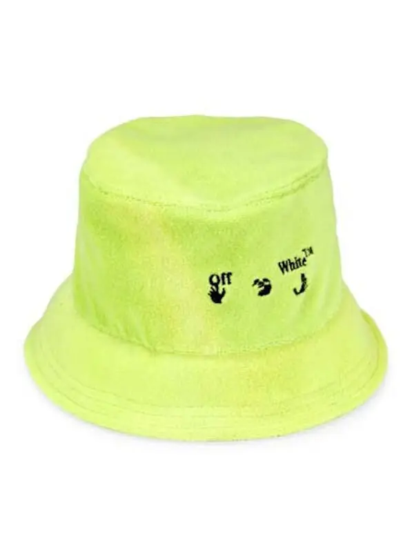 Off-White Swimming Towel Bucket Hat - Yellow Fluo/black
