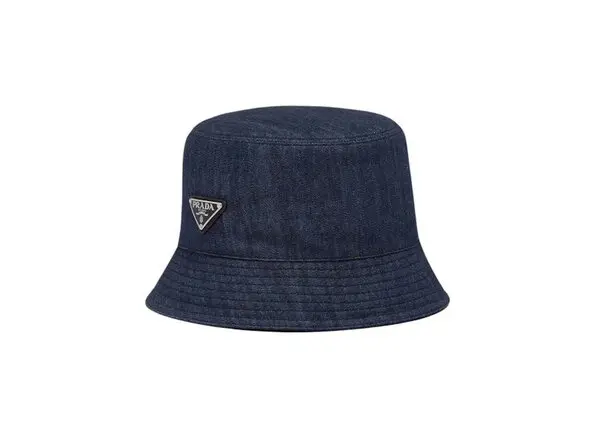 Prada Denim Bucket Hat - Navy Blue