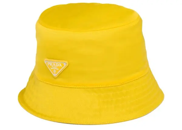 Prada Nylon Bucket Hat - Pineapple Yellow