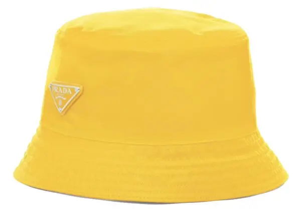 Prada Nylon Bucket Hat - Yellow