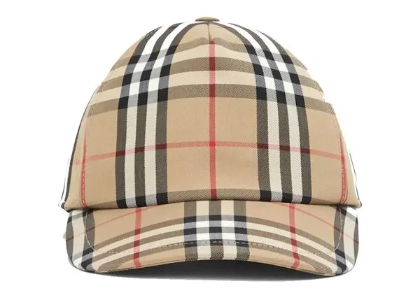 Burberry Logo Applique Vintage Check Baseball Cap - Archive Beige
