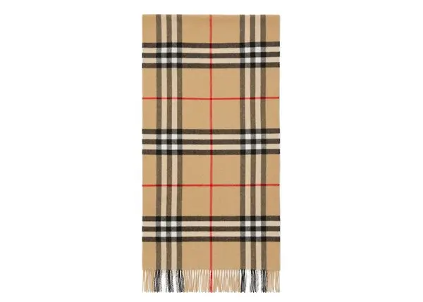 Burberry Check Cashmere Scarf - Archive Beige (80767951)