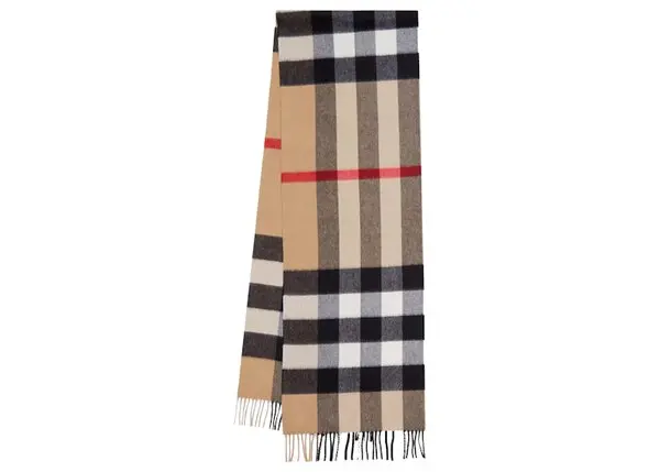 Burberry Check Cashmere Scarf - Archive Beige