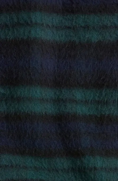 Nordstrom Plaid Cashmere Scarf - Navy- Olive