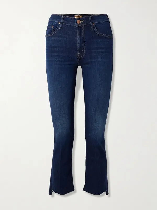 MOTHER The Insider Crop Step Fray Bootcut Jeans