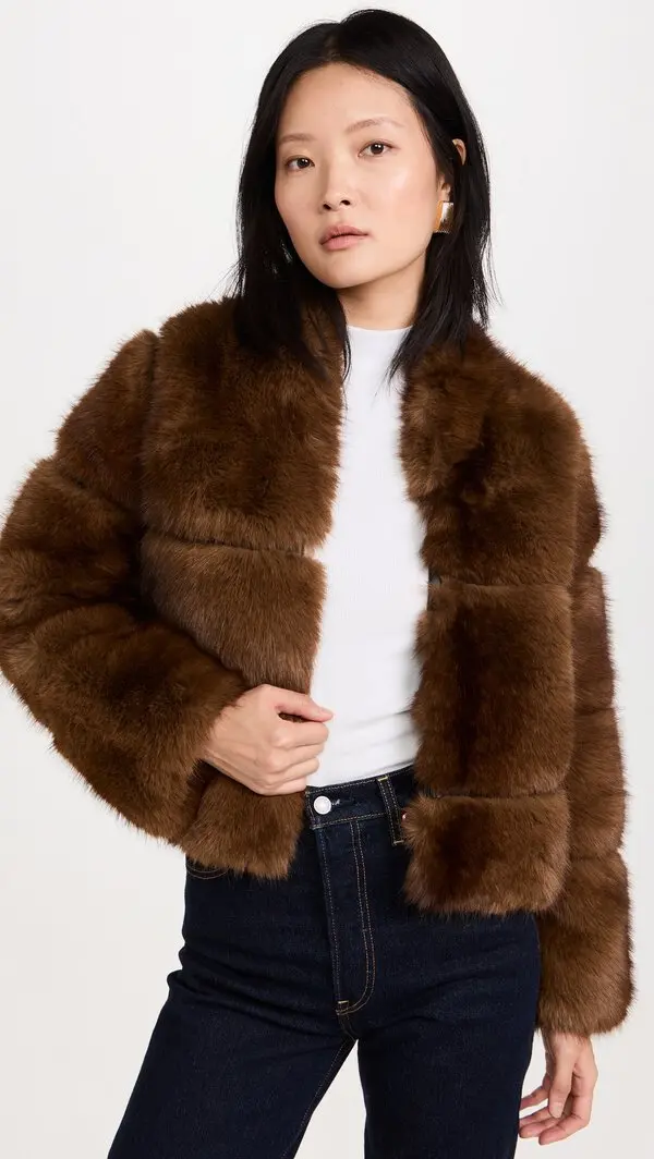 Apparis Sai Short Coat - Mink