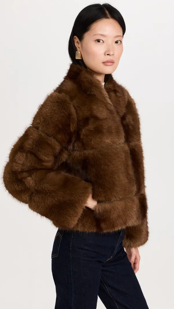 Apparis Sai Short Coat - Mink