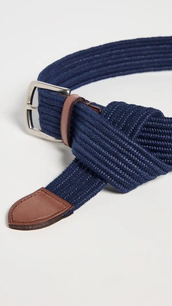 Rlx Ralph Lauren Braided Belt - Newport Navy