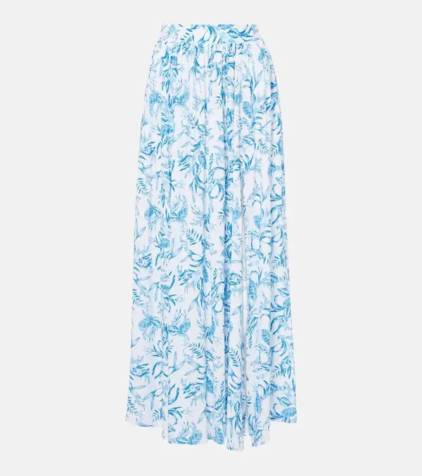 Melissa Odabash Mira Printed Maxi Skirt - White