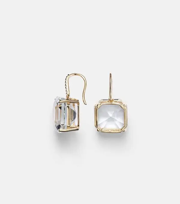 Mateo 14kt Yellow Earrings With Quartz And Diamonds
