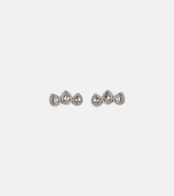 KAMYEN Kanika 18kt White Gold Diamond Earrings - Silver