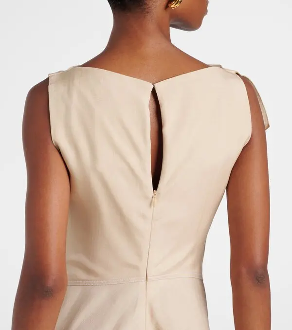 Victoria Beckham Deconstructed Gathered Midi Dress