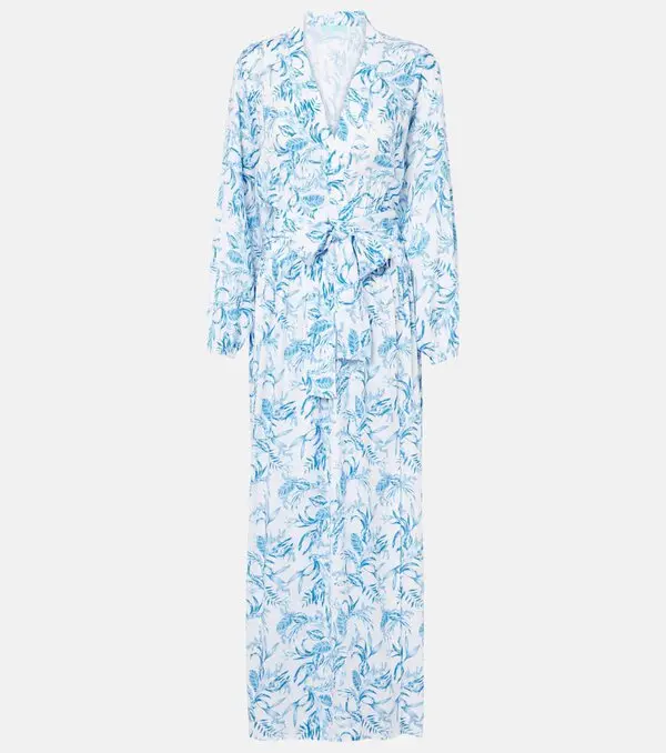 Melissa Odabash Rachel Printed Maxi Dress - Blue