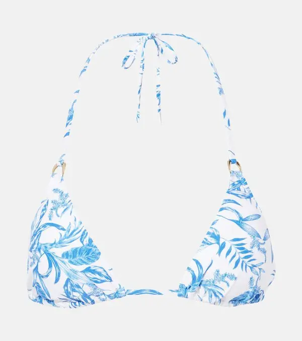 Melissa Odabash Key West Printed Bikini Top - Blue