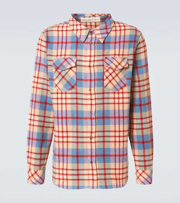 GOD'S TRUE CASHMERE Al's Run Plaid Cashmere Shirt - Multicoloured