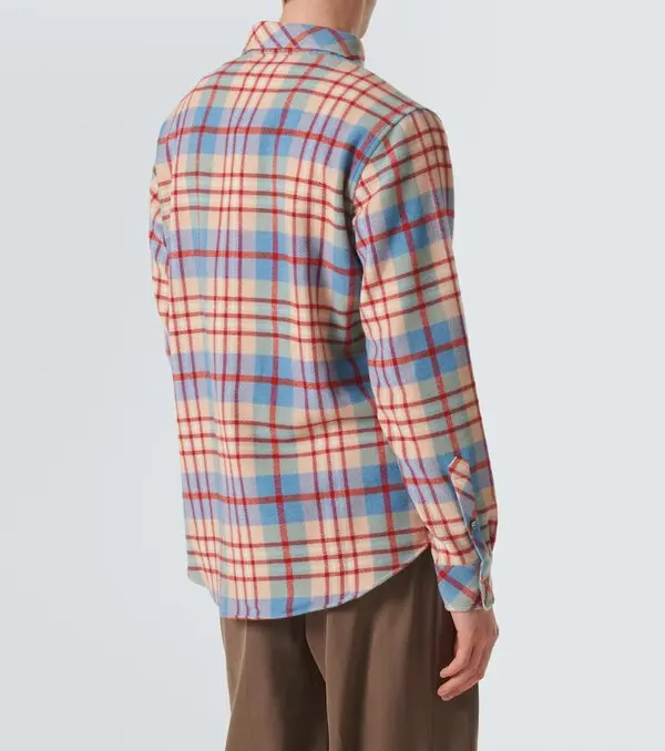 GOD'S TRUE CASHMERE Al's Run Plaid Cashmere Shirt - Multicoloured
