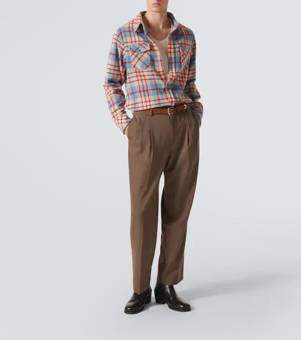 GOD'S TRUE CASHMERE Al's Run Plaid Cashmere Shirt - Multicoloured
