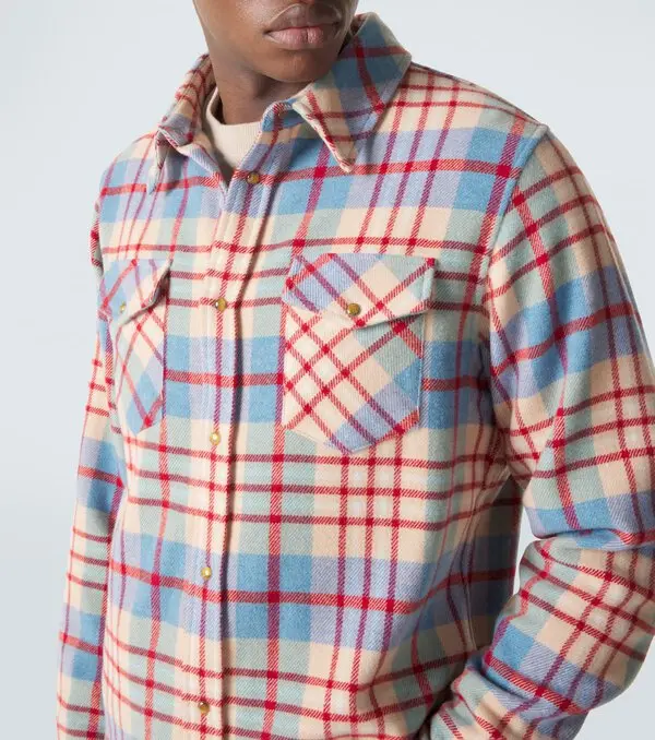 GOD'S TRUE CASHMERE Al's Run Plaid Cashmere Shirt - Multicoloured