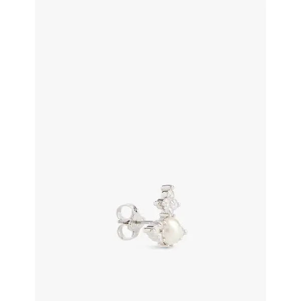 VIVIENNE WESTWOOD Feodora Stud Earrings - Platinum
