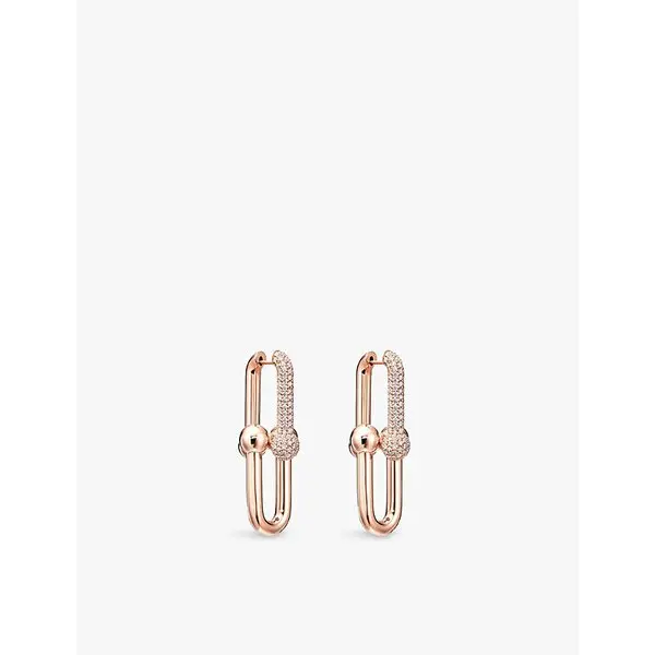 Tiffany & Co. Hardwear 18ct Rose-gold And 1.18ct Diamond Link Earrings
