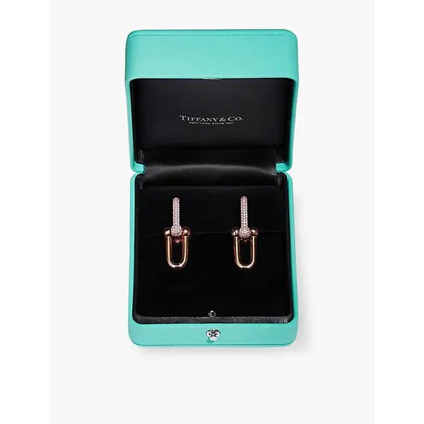 Tiffany & Co. Hardwear 18ct Rose-gold And 1.18ct Diamond Link Earrings