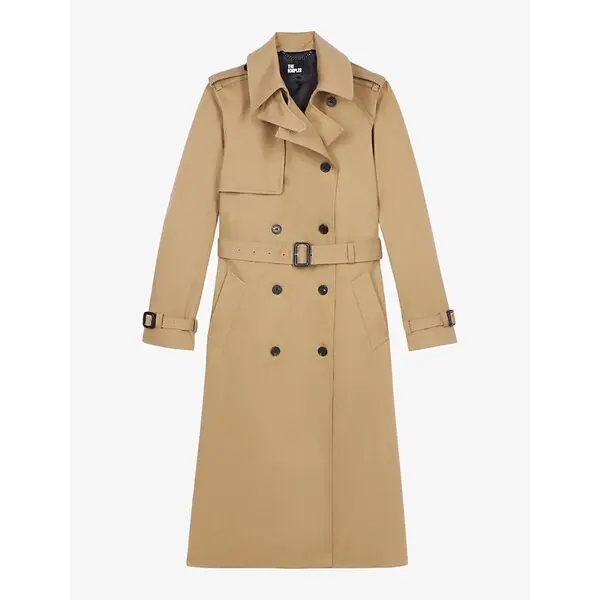 The Kooples Double-breasted Long Trench Coat