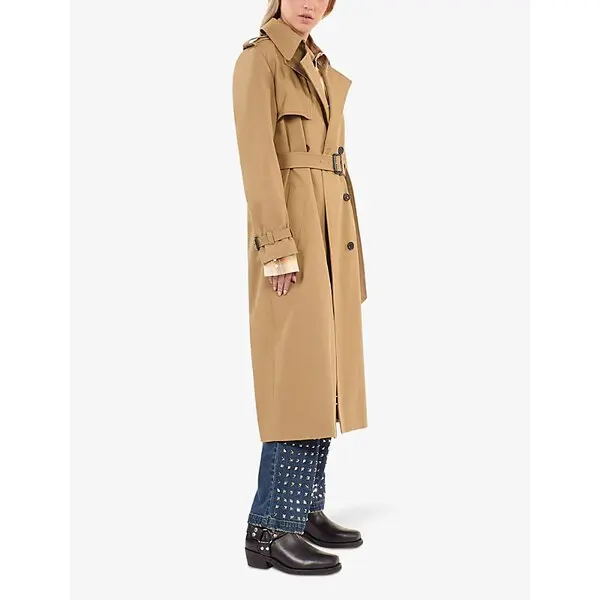 The Kooples Double-breasted Long Trench Coat