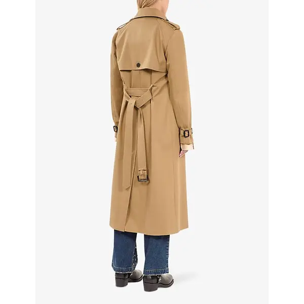 The Kooples Double-breasted Long Trench Coat