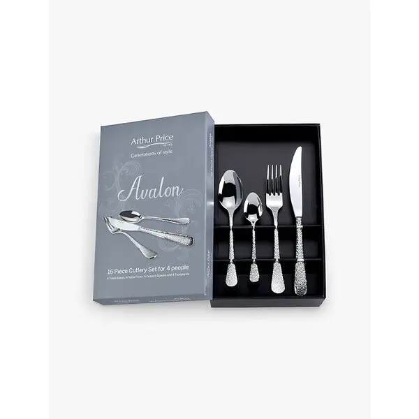 ARTHUR PRICE Avalon 16-piece Stainless-steel Cutlery Set - Stainless Steel