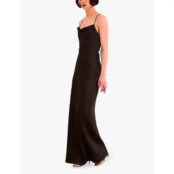 OMNES Ginny Cowl-neck Maxi Dress