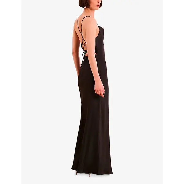 OMNES Ginny Cowl-neck Maxi Dress